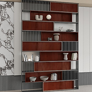 BAYYA Cherry Wood Grain Paper Waterproof Peel and Stick Wallpaper Red Brown Decorative Furniture Sticker for Kitchen Cabinet Door Table Floor Shelf Drawer Liner Self-Adhesive Film