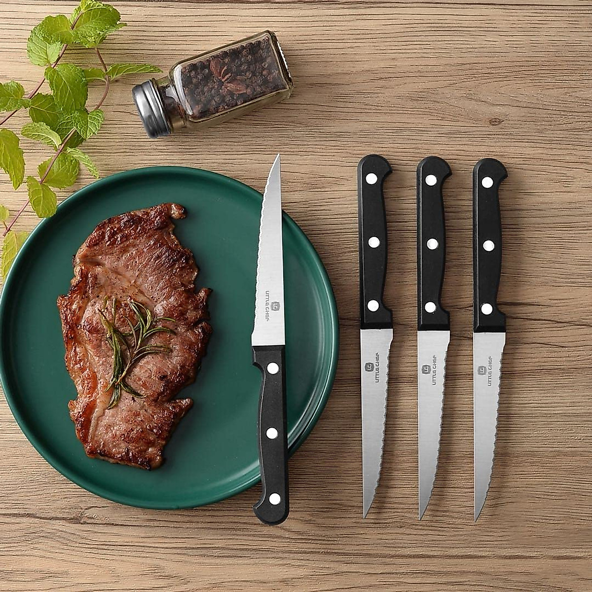 Little Chef Steak Knives Steak Knife Set - Premium Stainless Steel Steak Knives set of 6