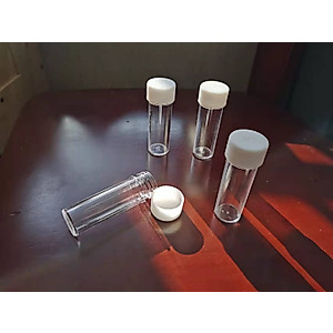 12 PCS 25ml/0.8oz Plastic Sample Bottles Test Tubes Storage Vials Sample Container with Screw Cap