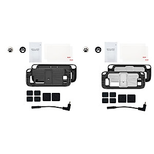 For Steam Deck Game Console TPU+PC Protective Shell Bracket Peripheral Accessories Tempered Film Sticker (Black)