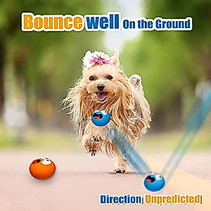 HOLYSTEED Squeaky Dog Toy for Small Dogs, Rubber Latex Puppy Toys Small Dog Toys, Soft Small Dog Squeaky Toys, Smile Face Squeaky Dog Balls Flat 6 PCS (2.1 * 2.1 * 1.3inch, for Mini, Small Breeds)