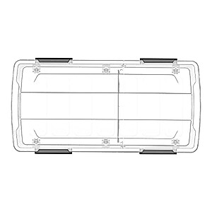 Cetomo Set of 50L*4 Under Bed Storage Container with Lids Storage Container With Durable Buckles Multipurpose Container Chest Wheeled With Lids (C0152*4)