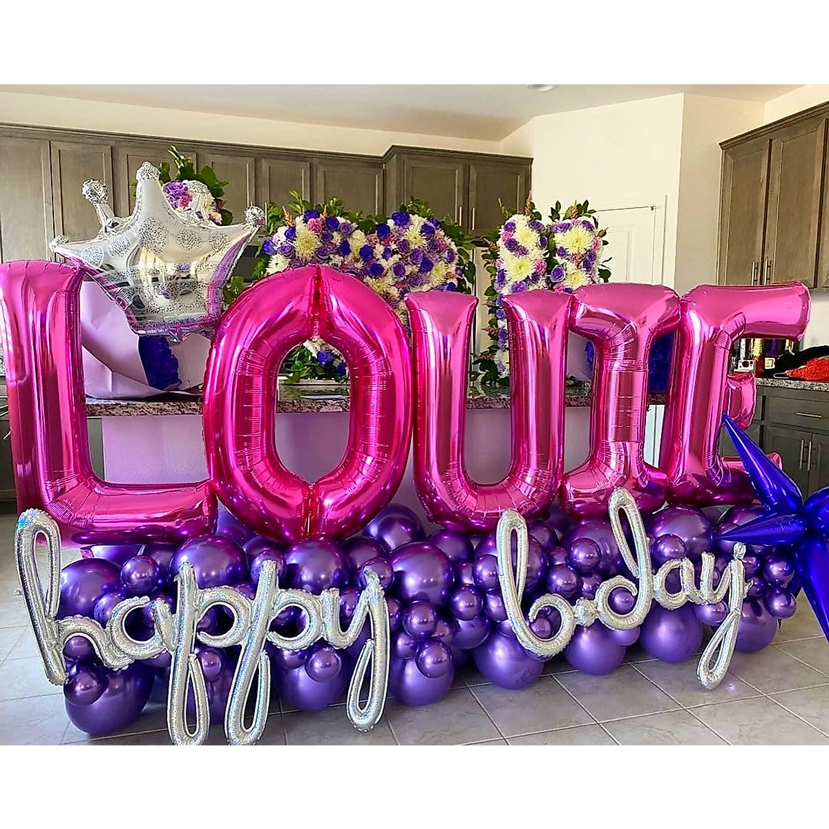 40 Inch Large Hot Pink Letter T Balloons Alphabet T Letter Balloons Foil Mylar Letter A Balloons for Birthday Party Anniversary New Year Graduation Wedding