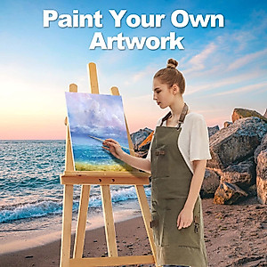 Canvas Panels, 100% Cotton 12.3 oz Triple Primed Canvases for Painting, Acid-Free Flat Thin Canvas Large Blank Art Canvas Boards for Acrylic Oil Watercolor Gouache Painting (White, 18"x24"(6-Pack))