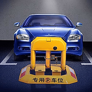 Folding Parking Barrier Removable Parking Space Lock,Car Park Driveway Guard Saver,Manual Parking Blocker,Anti-Pressure Parking Lock W/Reflective Markers