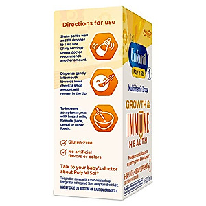 Enfamil Poly-Vi-Sol Liquid Multivitamin Supplement for Infants and Toddlers, 50 mL dropper bottle