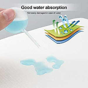 POPETPOP Cat Litter Box Liners 100pcs Disposable Bird Cage Liners Papers Non-Woven Absorbent Parrot Cages Cushion Pad Mat Accessories (White) Bird Paper Pad