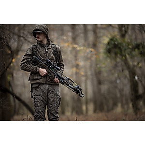 Barnett Archery Whitetail Hunter Crossbow, with 4x32mm Multi-Reticle Scope, 2 Arrows, Lightweight Quiver, 400XTR Without Crank Device, Mossy Oak Bottomland, One Size (BAR78168)