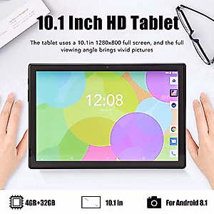 ciciglow 10.1 Inch Android Tablet pc, Ultra Portable 4GB 32GB Tablets, 1280x800 IPS Screen, Dual Card Dual Standby, 5500mah Battery, 5MP Front 13MP Rear, 2.4G/5G WiFi, Bluetooth(US)
