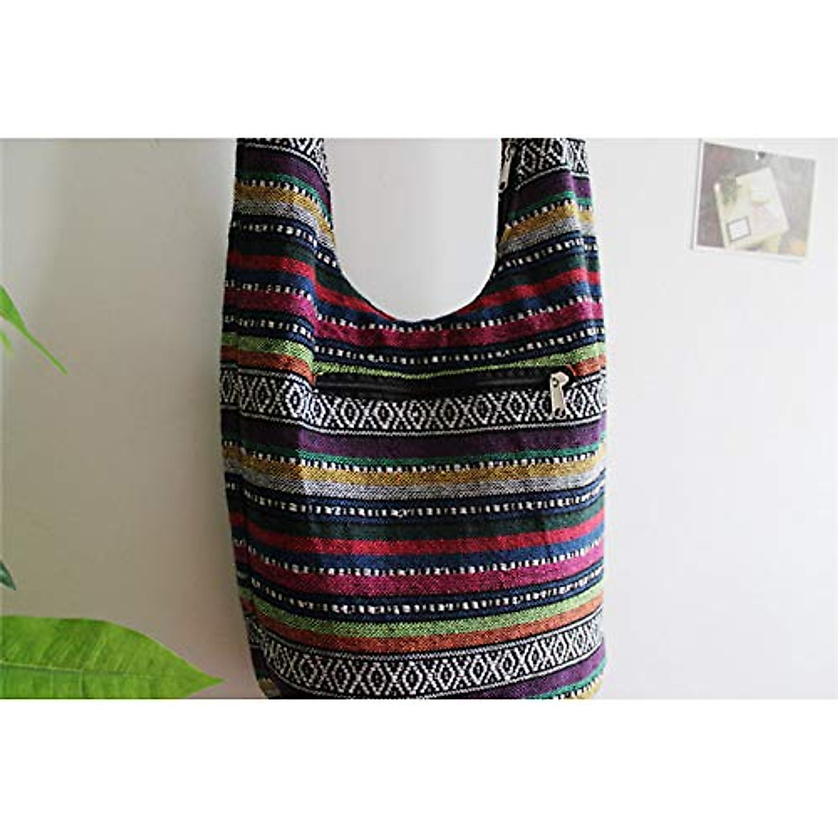 MOLLYGAN Women's Folk Style Canvas Sling Shoulder Bag Crossbody Bag Hobo (Color 4)