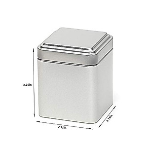 tea tins Canister with Airtight Single Lids for Loose Tea - Small Kitchen Canisters for Tea Coffee Sugar Storage, Loose Leaf Tea Tin Containers - Tea Canister - 6 pc
