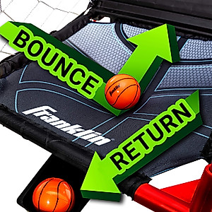 Franklin Sports Basketball Arcade Game - Table Top Bounce A Bucket Shootout Basketball Game - Indoor Electronic Basketball Gameroom Game for Kids + Adults - Fun Basketball Toy for Boys + Girls - Red