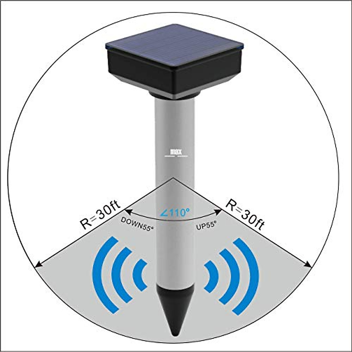 Winpest Snake Away Repellent Safe for Dogs, Solar Powered Snake Repellent for Yard, Get Rid of Snakes Snake Gone - 2 Pack