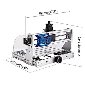 3018 Pro CNC Router Machine All-aluminum Frame PCB PVC Wood Carving XYZ Working Area 300 x 180 x 45mm with Z Probe, Limit Switches, Offline controller, GRBL control, Emergency Stop