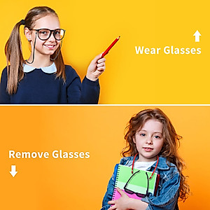 BILIONE Kids Glasses Strap, Adjustable Eyeglass Lanyards for Boys and Girls, Sports Eye Glasses String Holder Strap, Anti-slip Eyeglass Cords Around Neck - Pack of 6, Multicolor