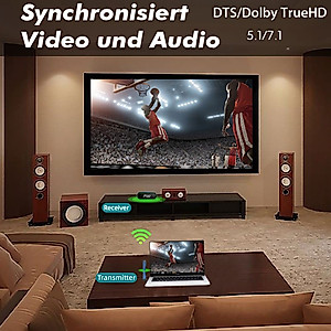 iFoo Wireless HDMI Extender 1080P@60Hz HDMI Transmitter & Receiver kit with HDMI KVM USB Extender for Mouse/Keyboard,0-Latency, Up to 100ft_-H2 pro