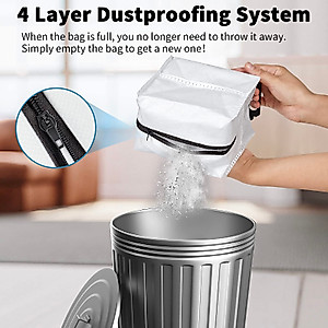 CHIKIXSON Reusable Vacuum Bags for All iRobot Roomba I & S & J Series Clean Base, 3 Pack, Zipper