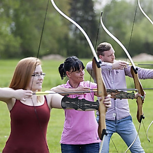 TOPARCHERY 12" Cow Leather Arm Guard Protector with 4 Adjustable Straps (Camouflage)