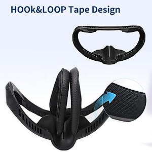 VR Face Pad for PlayStation VR2, PSVR2 Fitness Facial Interface Cushion Pad, PSVR2 Face Pad Replacement, Breathable Holes Leather Foam Cushion, Anti-fogging Sweat-Proof Cover Accessories Set