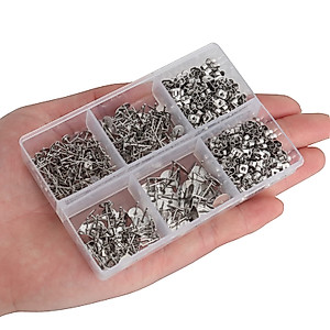 DIYEAR 316L Stainless Steel Earring Posts, 510pcs 4/5/6/8mm Blanks Hypoallergenic Earring Studs with Earring Backs for Jewelry Making Supplies Earring findings