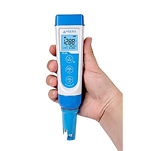 APERA INSTRUMENTS AI316 Premium Series PC60 5-in-1 Waterproof pH/EC (Conductivity) /TDS (ppm) /Salinity (ppt) /Temp. Multi-Parameter Pocket Tester Kit