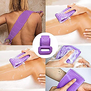 Silicone Bath Body Brush for a Good Shower, Dual Texture Silicone Back Scrubber, Silicon Bath Body Brush for Perfect Exfoliated Skin, Neat, Easy To Clean Silicone Bath Body Brush Scrubber