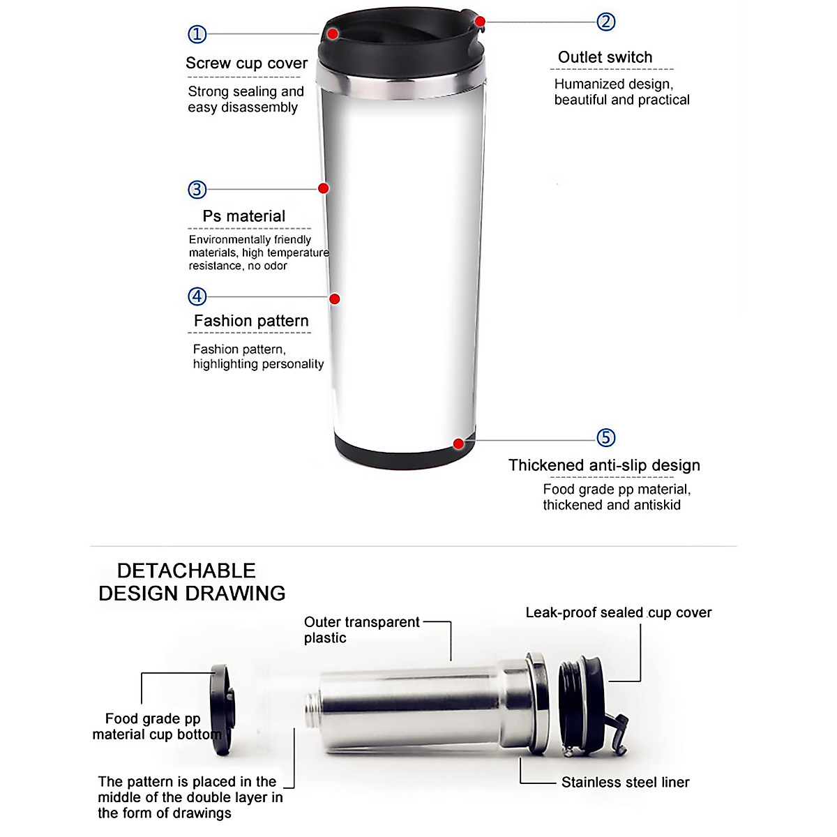 LFASHION Anime Destruction Slayer Water Cup Kimetsu No Yaiba Kamado Tanjirou Mug Cartoon Coffee Cup Water Bottle Plastic (Color1)