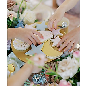 3 Pieces Star, Moon and Cloud Cookie Cutters Stainless Steel Biscuit Cutters Molds Shapes for Baby Shower or Gender Reveal Party