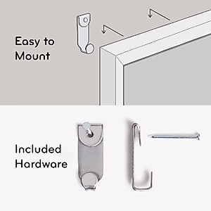 U Brands Magnetic Chalkboard, 30 X 20 Inches, White Décor Frame