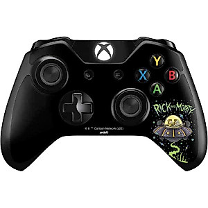 Skinit Decal Gaming Skin Compatible with Xbox One Controller - Officially Licensed Warner Bros Rick and Morty Spaceship Design