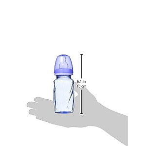 Evenflo Feeding Glass Premium Proflo Vented Plus Bottles for Baby, Infant and Newborn - Helps Reduce Colic - Lavender, 4 Ounce (Pack of 6)