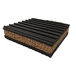 4 Pack of Anti Vibration Pads 4" x 4" x 7/8" Rubber/Cork Vibration isolation pads