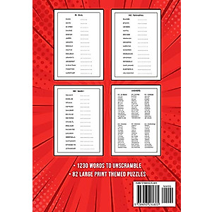 Word Scramble Puzzle Books for Adults: Large Print Word Jumbles | 1200+ Words