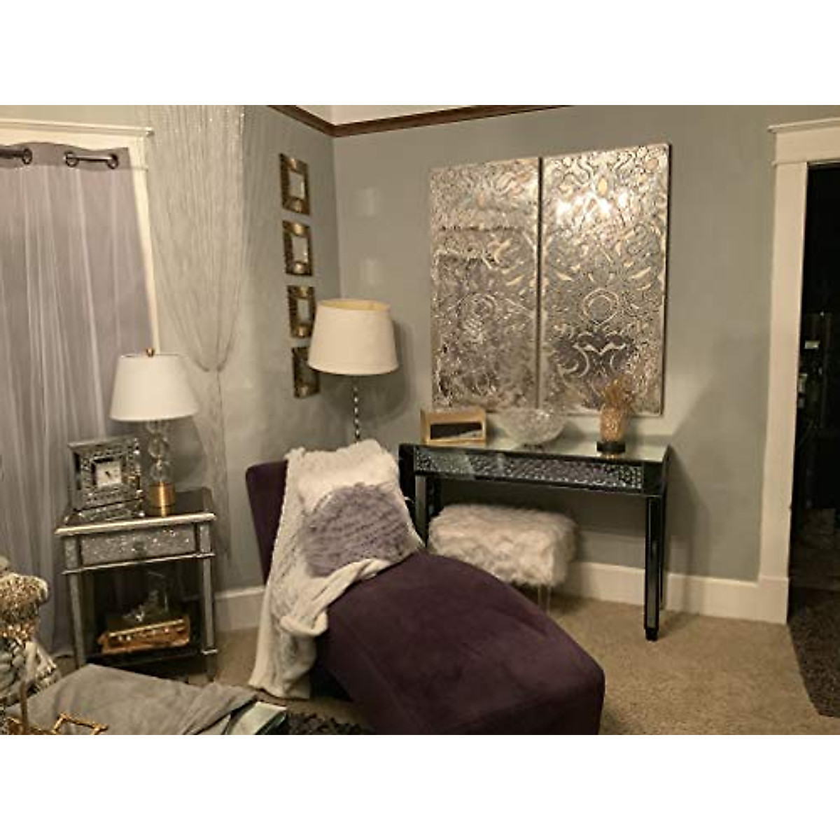 Lush Decor Sheer Grommet Curtains Panel with Insulated Blackout Lining, Room Darkening Window Curtain Set (Pair), 38"W x 84"L, Wheat