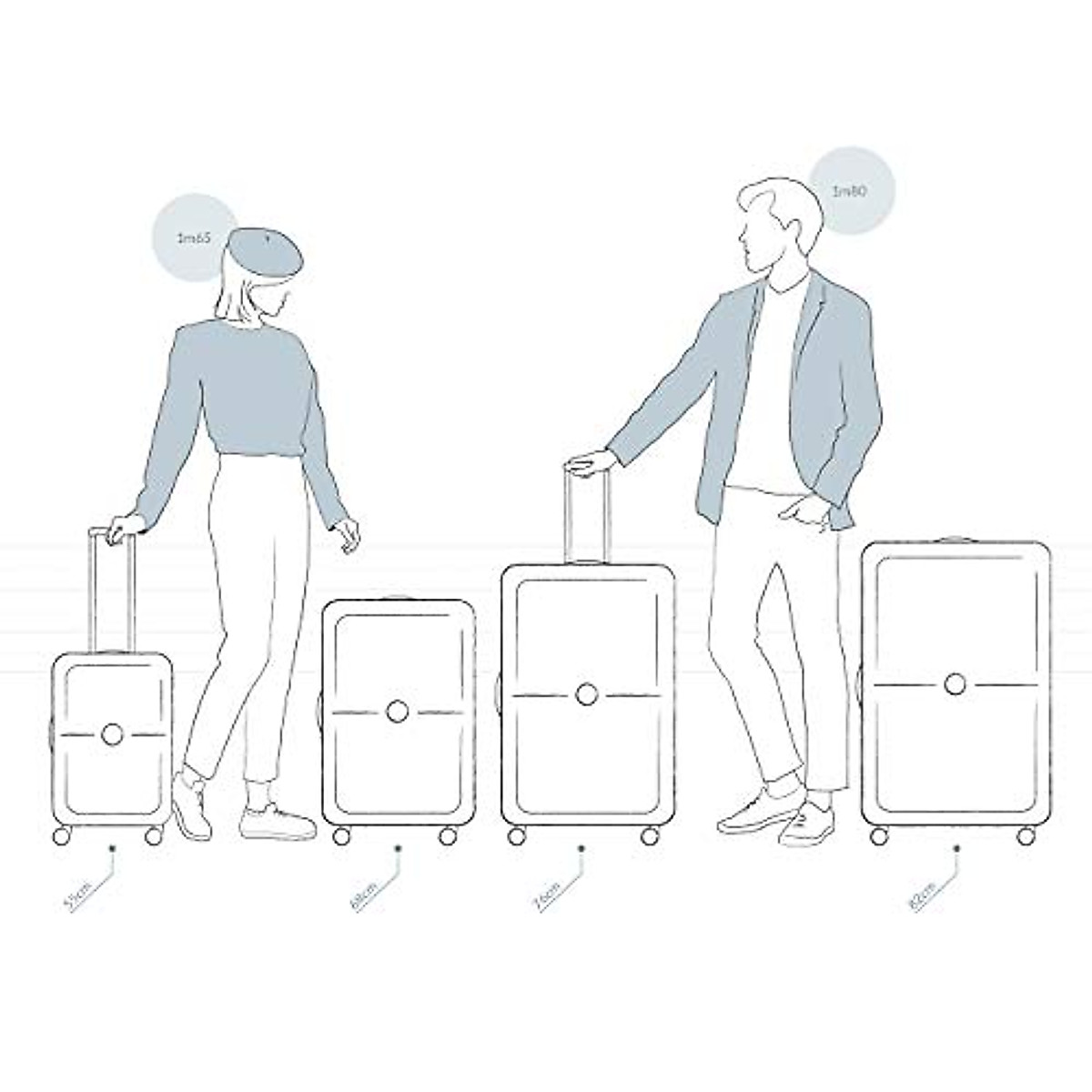 DELSEY PARIS Unisex-Adult's Suitcase, Black, L (70 cm-81 litres)