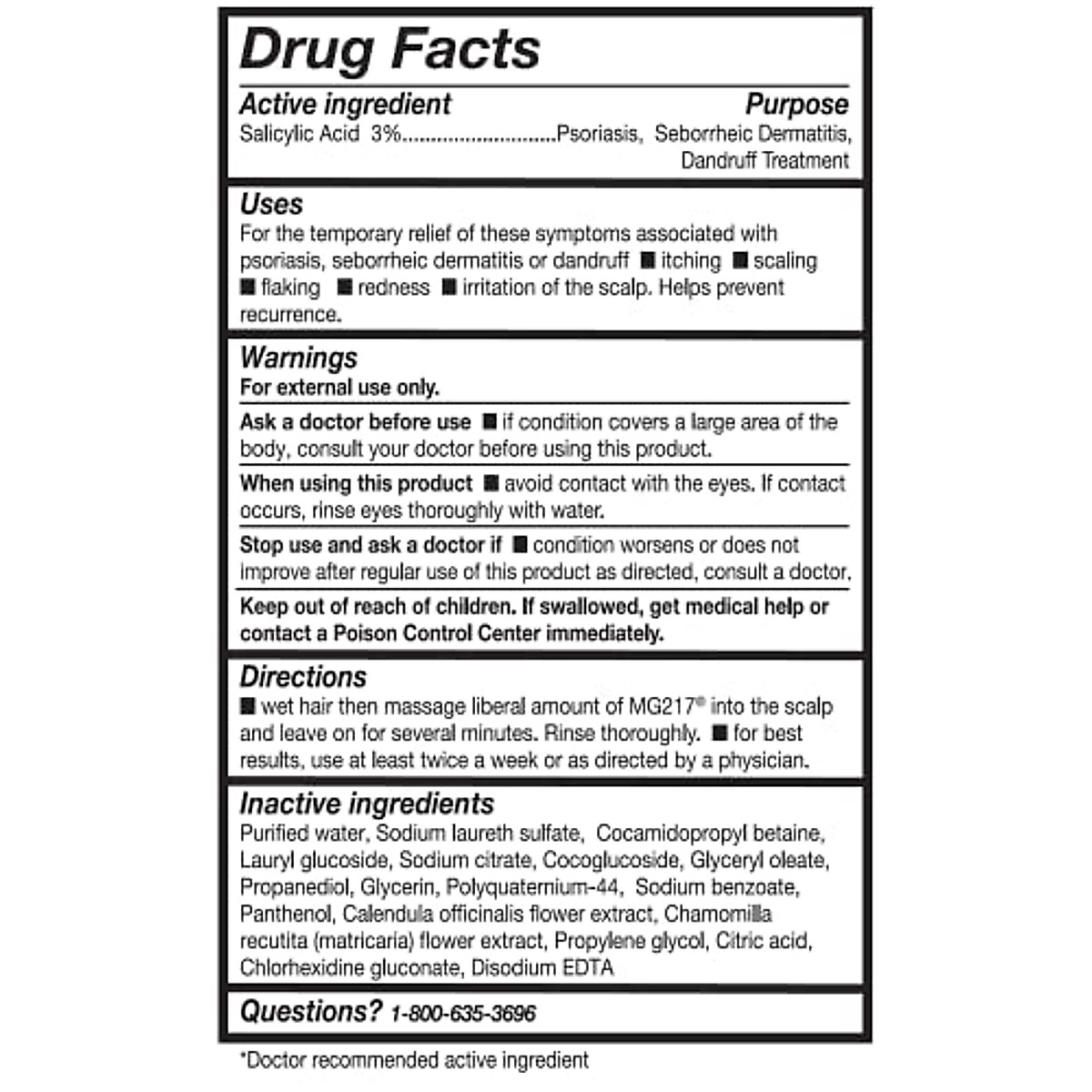 MG217 Dandruff Shampoo & Conditioner, 3percent Salicylic Acid Shampoo & Conditioner, 8 oz Tube, Clear