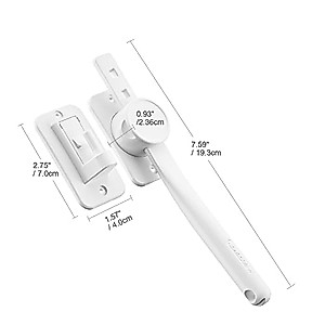 EUDEMON 1 Pack Child Proof Door Finger Pinch Guard, Baby Door Stopper& Door Latch, Adjustable Door Lever Handle for Pets, Great Door Lock for Dogs, Easy Cats Entry(White)