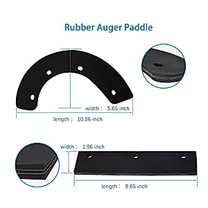 POSEAGLE Snow Blower Rubber Auger Paddles Replaces 72523-747-000, 72522-747-000, 72521-747-000 with 76322-747-000, 76322-747-A10 Scraper for Honda HS521, HS521K1, HS621 Snowblowers