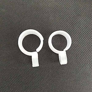 lasenersm 30 Pieces Windproof Hook Hanger Buckle Hook Clips Plastic Cloth Hanger Buckles Clothes Hanger Hooks Windproof Clothes Hanger Clip Buckle, White(for 25-29mm Round Tube)