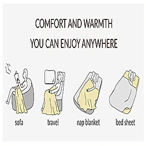 Flannel Throw Blanket for Couch Sofa or Bed Soft Cozy Plush Fuzzy Flannel Blankets All Seasons 50"x40"