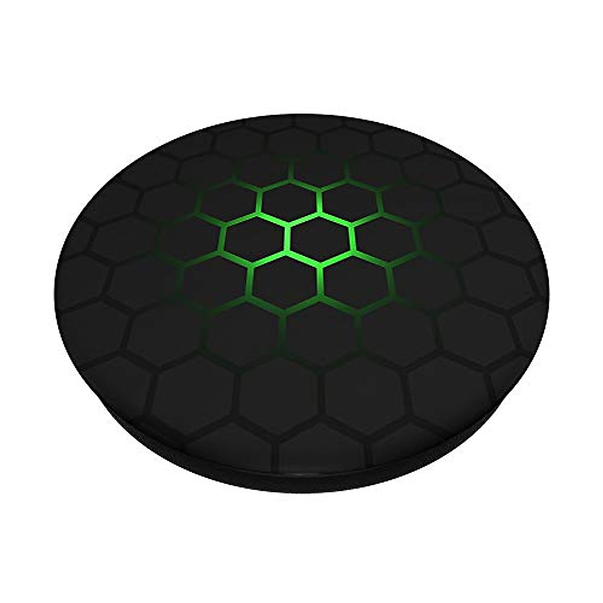 Cell Phone Button Pop Out Holder Plain Matte Black and Green PopSockets PopGrip: Swappable Grip for Phones & Tablets