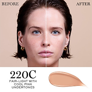 Lancôme Teint Idole Ultra Wear Care & Glow Serum Foundation with SPF - Medium Buildable Coverage & Natural Glow Finish - Up To 24H Wear - 220C