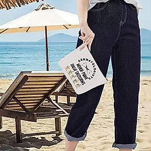 LEVLO Dermatologists Cosmetic Make Up Bag Dermatology Gift Dermatologists Never Make Rash Decisions Makeup Zipper Pouch Bag For Dermatology Graduation (Dermatologists)