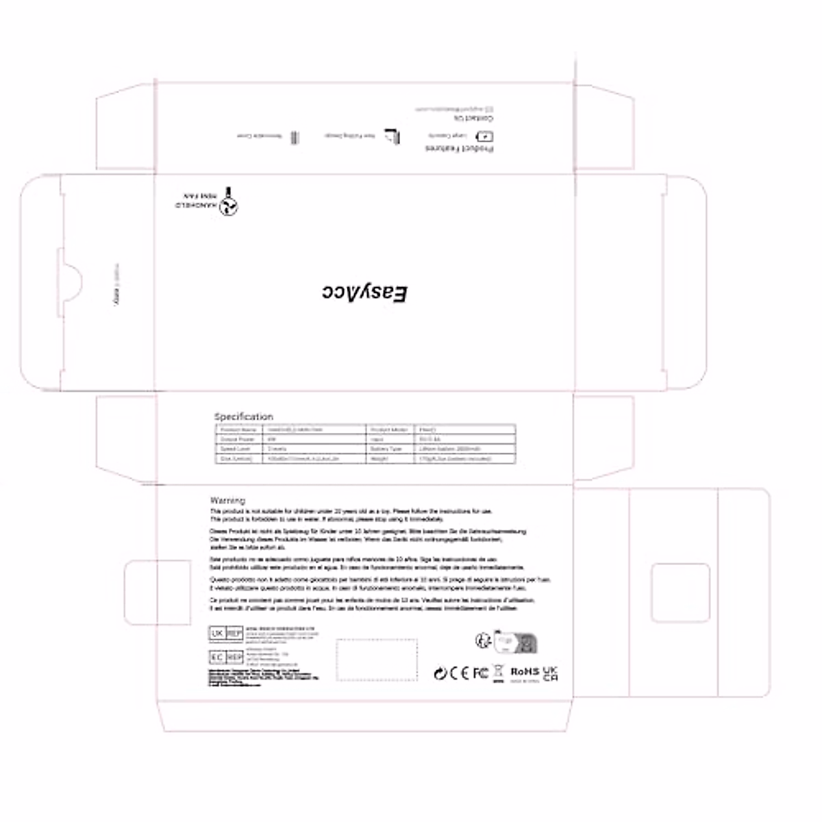 EasyAcc Handheld Fan Portable Fan, 9000 Rechargeable Battery Powered Fan Small Desk Fan, Powerful 4 Speeds 53H Cooling Time Personal Fan with Power Bank, Electric Fan for Travel Outdoor Home Office