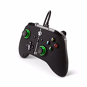 PowerA Enhanced Wired Controller for Xbox Series X|S - Green Hint, Officially Licensed for Xbox