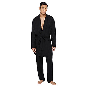 Savage X, Men's Sheer X Smoking Jacket, Black Caviar, M