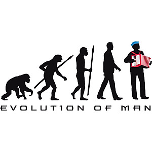 CafePress Evolution Of Man Accordion Player Mugs Ceramic Coffee Mug, Tea Cup 11 oz