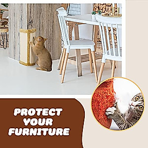 Lahas Cat Wall Corner Scratcher Furniture Protector Kittens Scratch Board Sisal Cat Scratching Pad Wall Mounted for Indoor Cats
