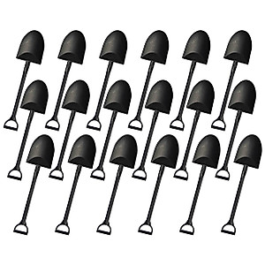 OaaXbbECco Novelty Mini Shovel Shape Spoons Cute Disposable Plastic Dessert Spoons (100)