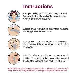 Lindo Beauty Face Buffer - Microdermabrasion Exfoliation Tool, Diamond dust Infused Skin Buffering tool, Smooth Skin, Radiant Complexion, Reduce Fine Lines and Wrinkles, Travel Pouch Included